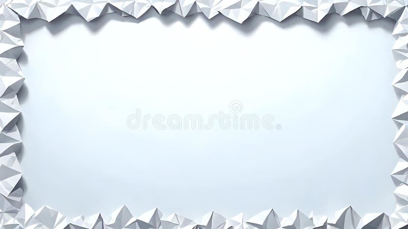White Background with Crumpled Paper Along the Edge Creating a Textured ...