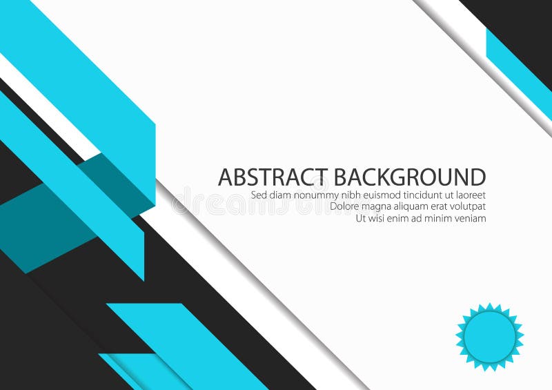 White Background with Cyan Color Line Solid Shape. Modern Design ...