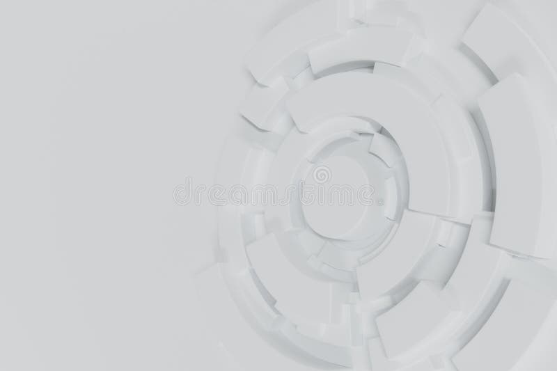 White Background Cylinder Shape and Ring, 3D Rendering Stock ...