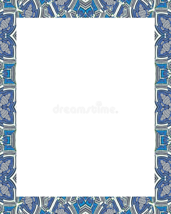 White Background with Decorated Borders Stock Illustration ...