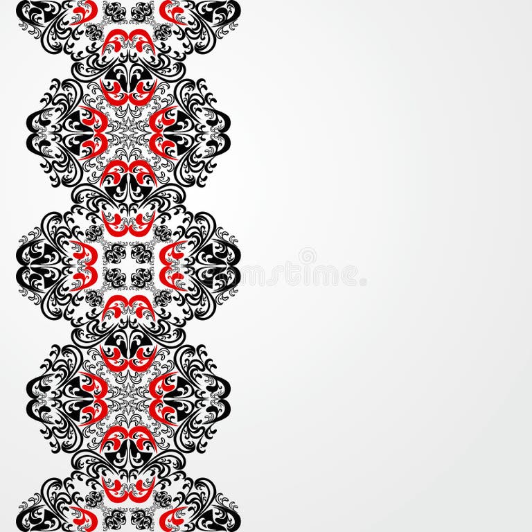 White Background Decorated Red Black Border Stock Illustrations – 343 ...