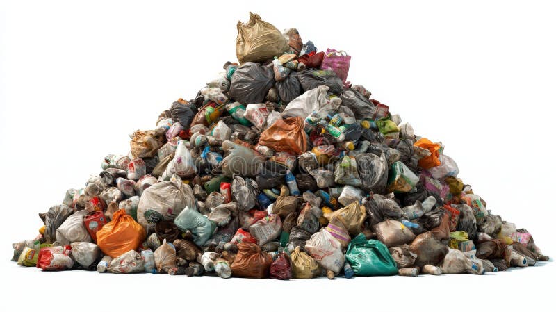 Plastic Waste Pile Representing Environmental Pollution Crisis Stock ...