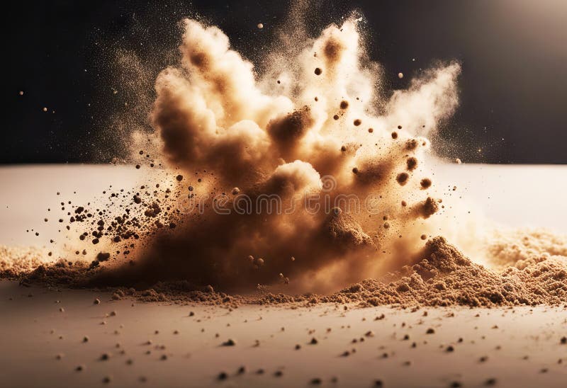 White Background Design Explosion Powder Abstract Dust Flour Explode ...