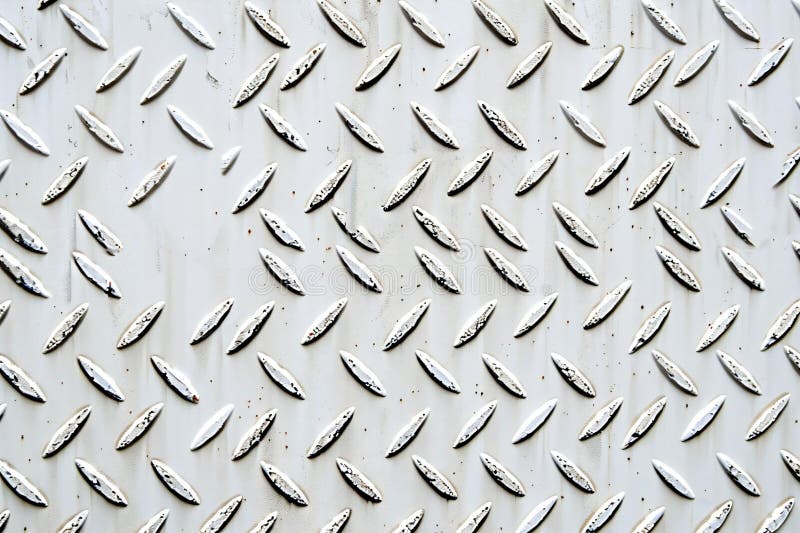 White Background with Diamond Plate Texture. the Pattern of the Metal ...