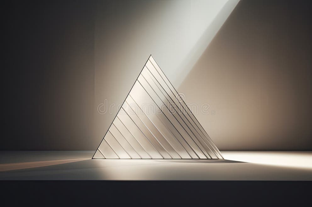 White Background. Dramatic Light Rays and Shadows. Geometric Shapes ...