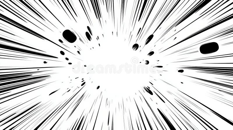 On a White Background, Dynamic Manga Motion Effects with Comic-style ...
