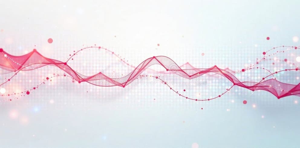 White Background with Dynamic Vector Lines Depicting Data Flow ...