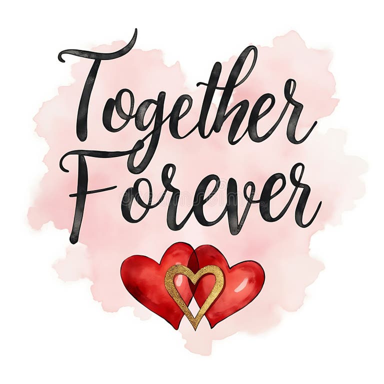 A White Background with Elegant Cursive Lettering that Says Together ...