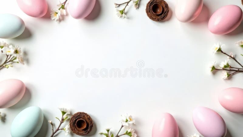 White Background with Empty Space Under Text with Easter Eggs on All ...