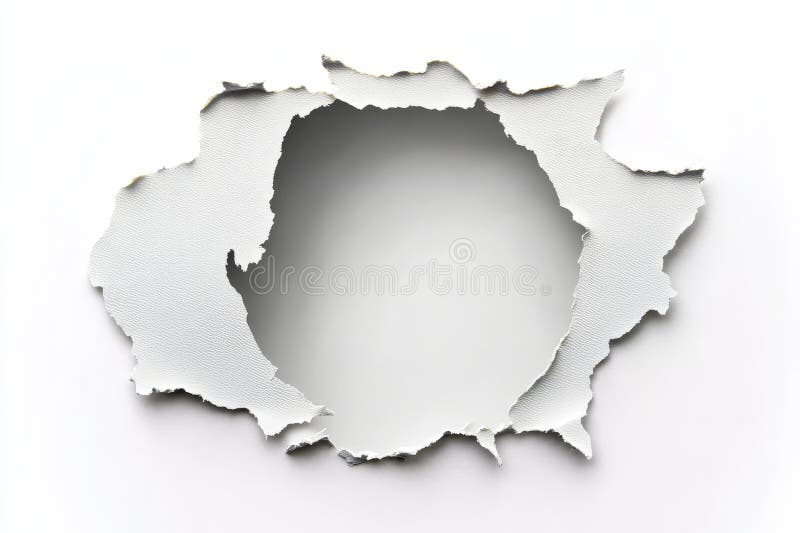 White Background Featuring Jagged Paper Tear with Textured Layers for a ...