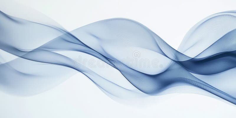 A White Background Featuring Smooth, Overlapping Waves that Create a ...