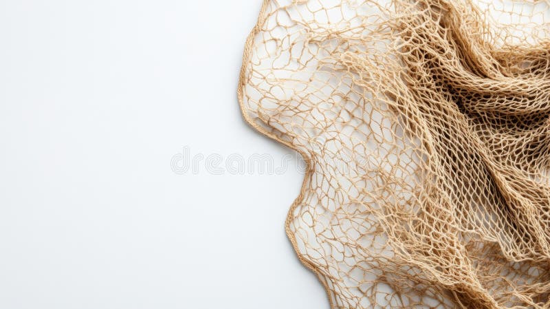White Background Fishing Net Texture Detailed CloseUp with Ample Copy ...