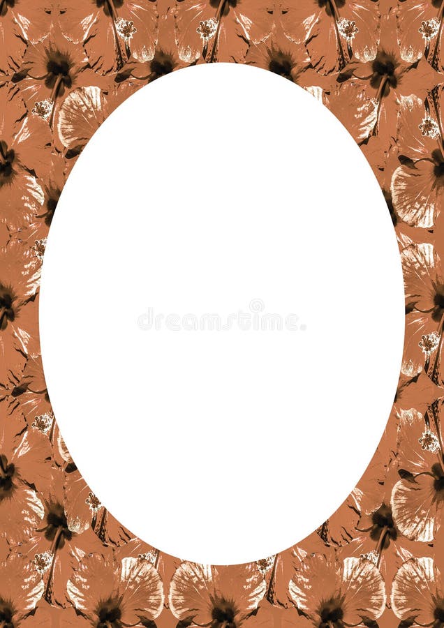 White Background with Floral Decoration Rounded Borders Stock ...