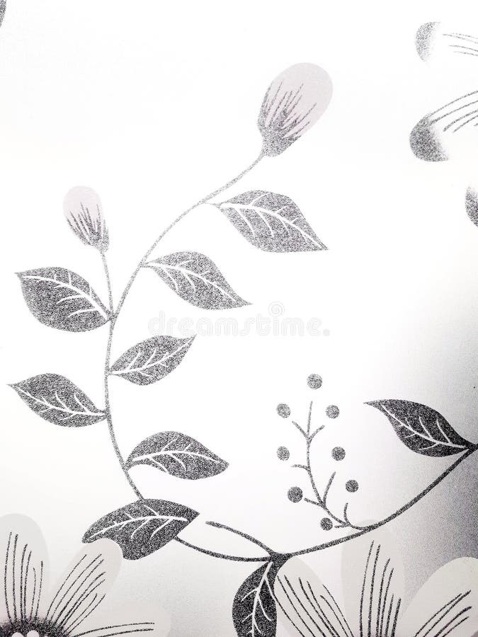White Background with Floral and Leaf Pattern Looks Very Beautiful ...
