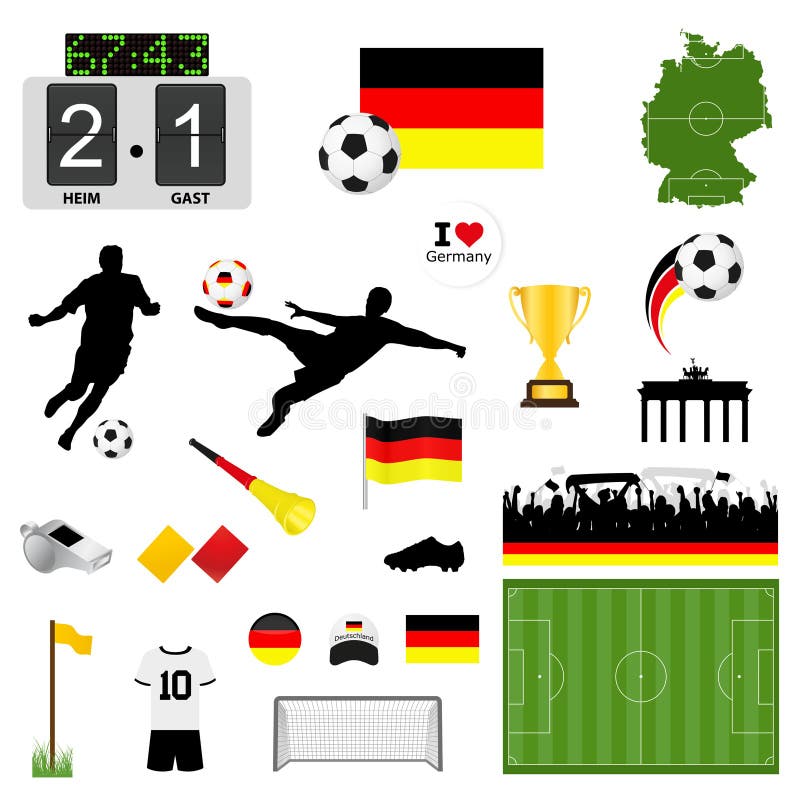 White Background Full of Illustrations Regarding the Germany Soccer ...