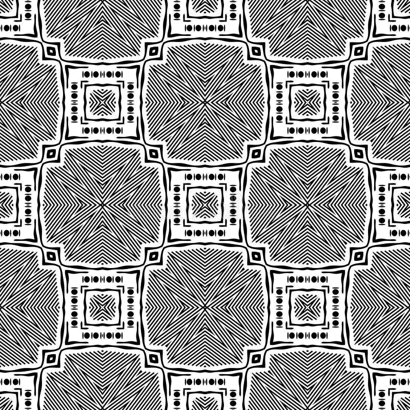 Vector White Background Geometrical Stripe Lines Plus Shape Flower ...