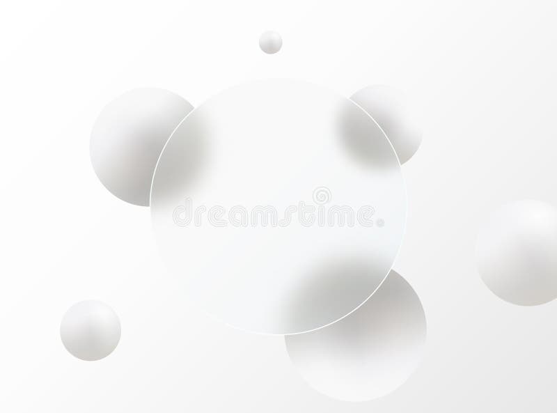 White Background with Glass Morphism Effect. Transparent Frosted Glass ...