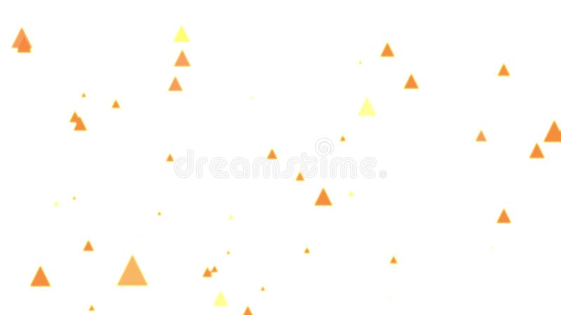 White Background with Gold Triangles Flying Towards the Camera. Stock ...