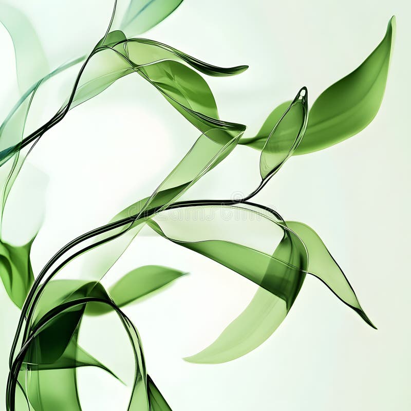 A Clean White Backdrop Adorned with Fresh Green Branches. Stock Image ...