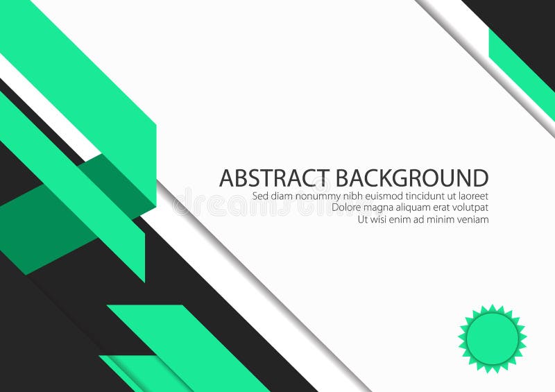 White Background with Green Color Line Solid Shape. Modern Design ...