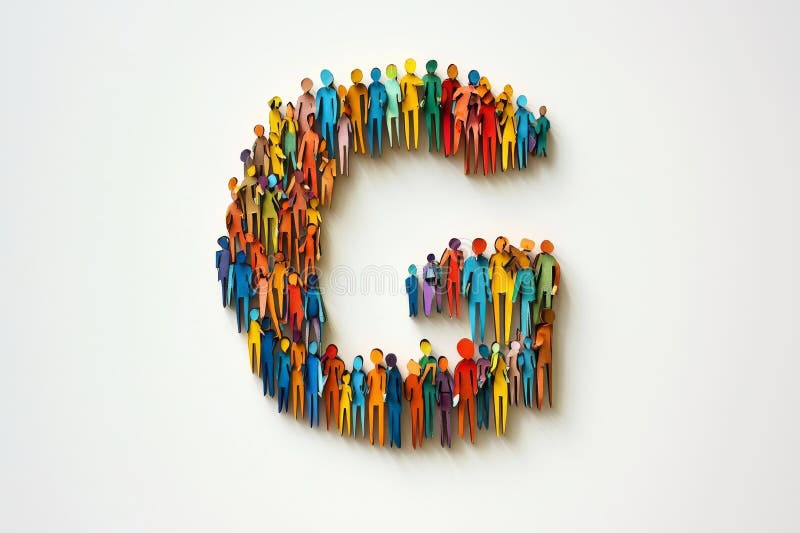 On a White Background, a Group of Diverse People in Diverse Colors ...