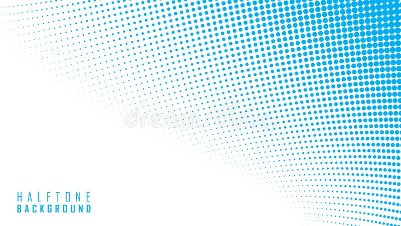 White Background with Halftone Blue Dots in Vector Design Stock Vector ...