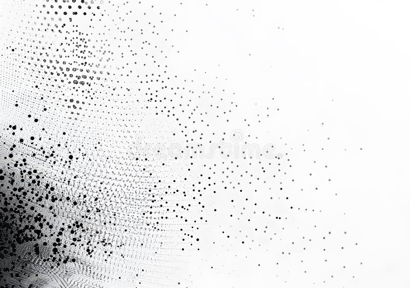 Abstract Halftone Dots Scattered on White Background Stock Illustration ...