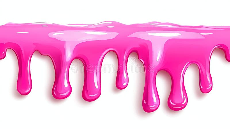 A White Background Has Pink Slime Dripping Down from Above Stock Photo ...