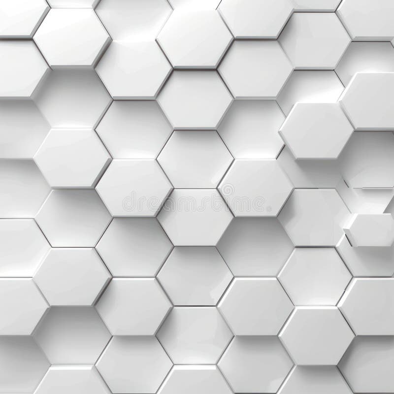 White Background with Hexagon Pattern, Creates an Elegant and Modern ...