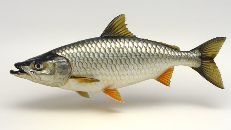 White Background Illustration Tarpon Fish Aquatic Animal Stock Photos ...