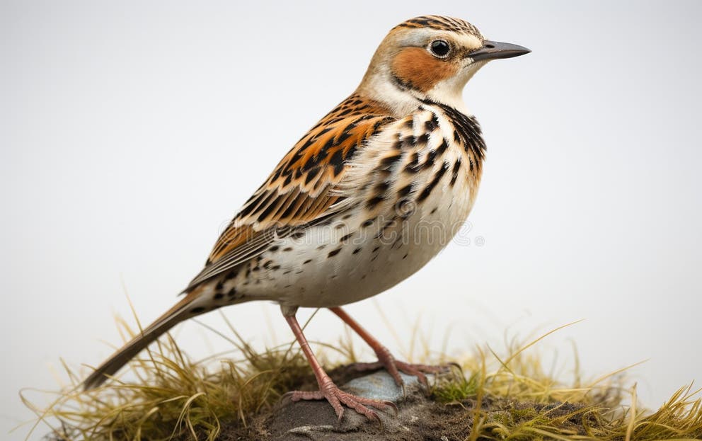 A White Background with a Lark -Generative Ai Stock Illustration ...