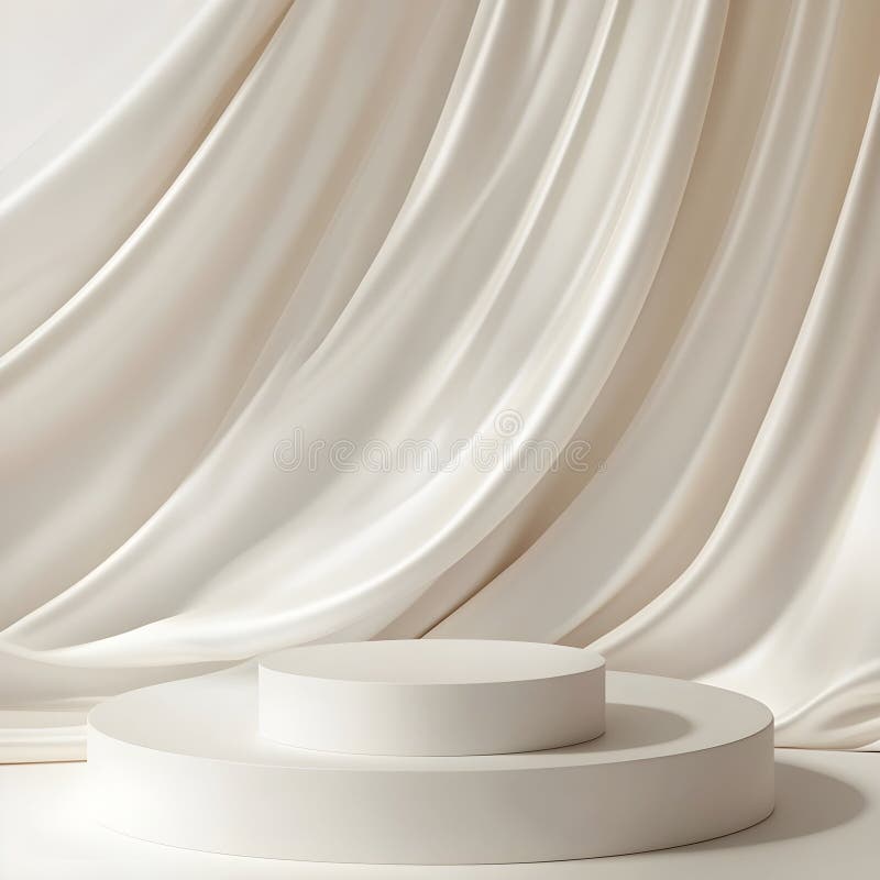 White Background, Light Beige and White Silk Fabric Background ...