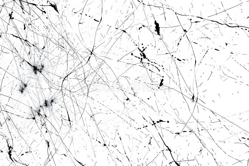 Abstract Black Lines and Splatter Texture Stock Illustration ...