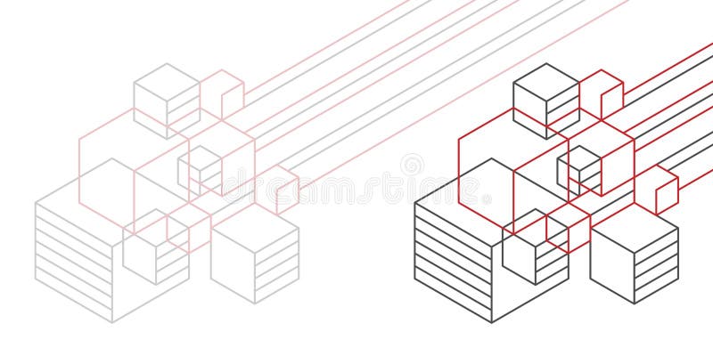 White Background of Lines.Geometry of Squares.Line Art.Vector ...