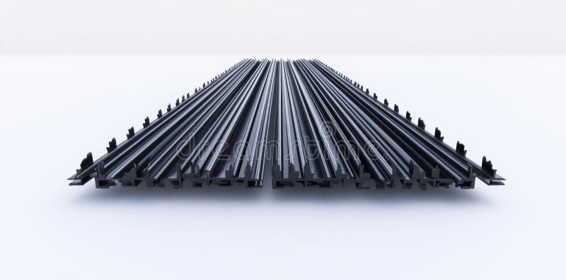 On a White Background, a Lone Rolled Coil of Shiny Steel Plate is Shown ...