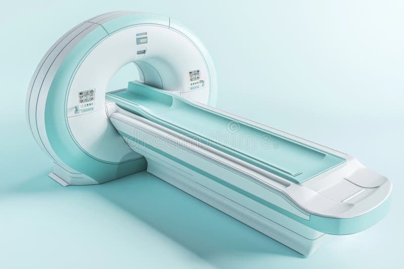 On White Background - Magnetic Resonance Imaging Machine with MRI ...
