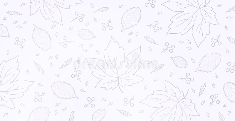White Background with Many Autumn Foliage - Vector Stock Vector ...