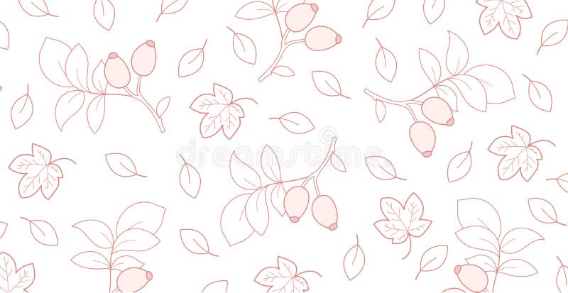 White Background with Many Autumn Foliage - Vector Stock Illustration ...