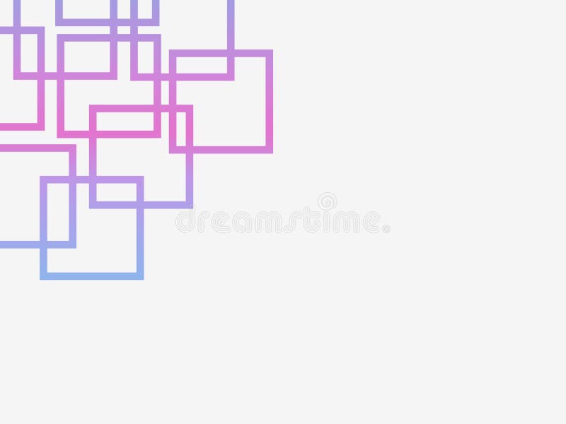 White Background with Minimal Abstract Square Lines Stock Illustration ...