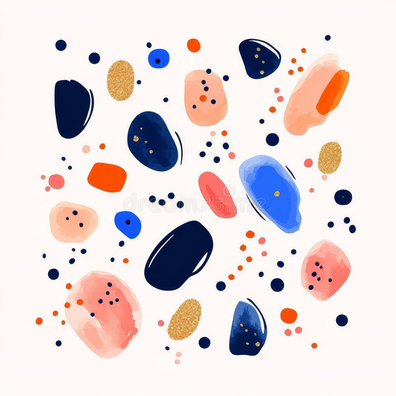 White Background with Minimalist Boho Abstract Art, Abstract Background ...