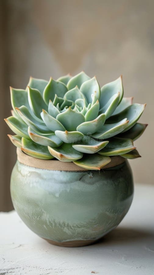 A White Background with a Minimalist Composition of an Echeveria ...