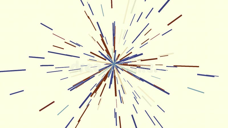 White Background. Motion.Multi-colored Lines of Different Sizes in the ...