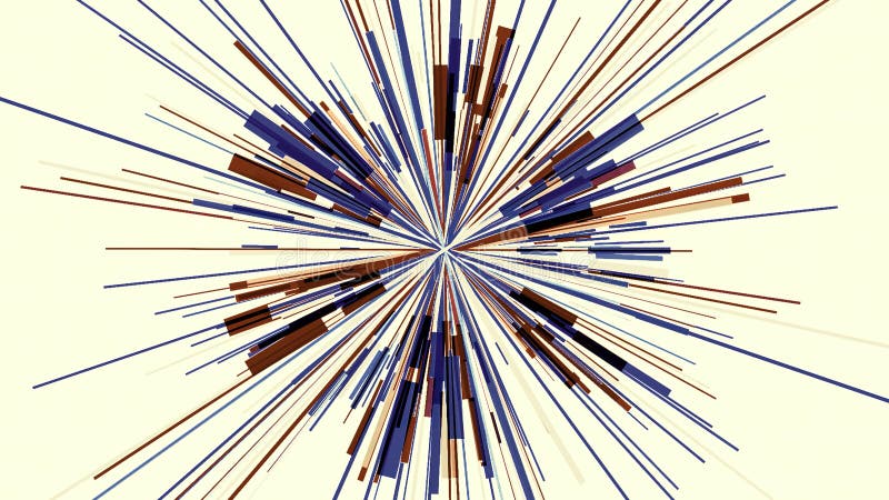 White Background. Motion.Multi-colored Lines of Different Sizes in the ...