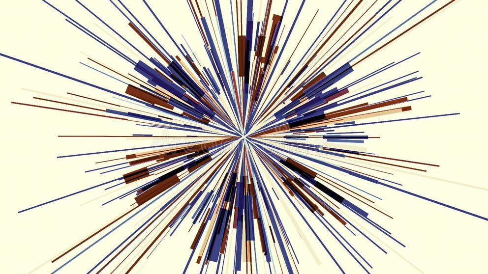 White Background. Motion.Multi-colored Lines of Different Sizes in the ...