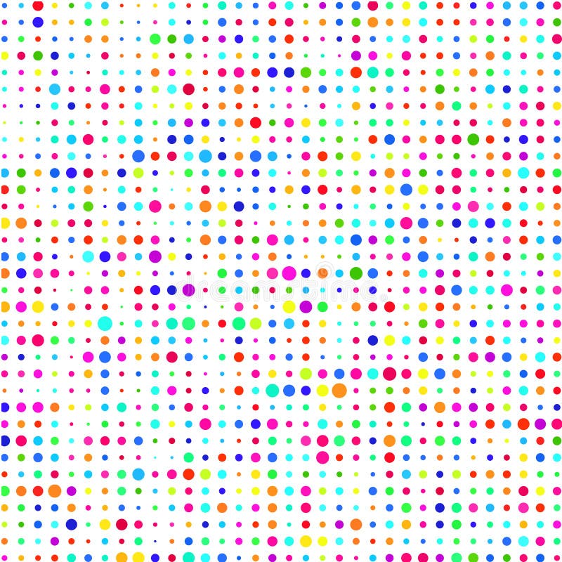 White Background with Multicolored Points Stock Vector - Illustration ...