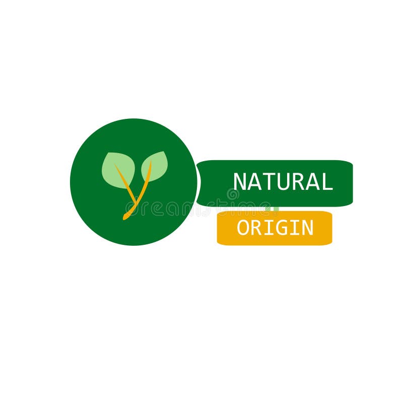 Natural origin typography stock illustration. Illustration of logo ...