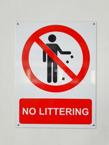 No Littering Signage Stock Photos - Free & Royalty-Free Stock Photos ...