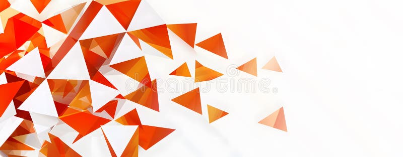 Abstract Geometric Pattern with Orange and Red Triangles Stock ...