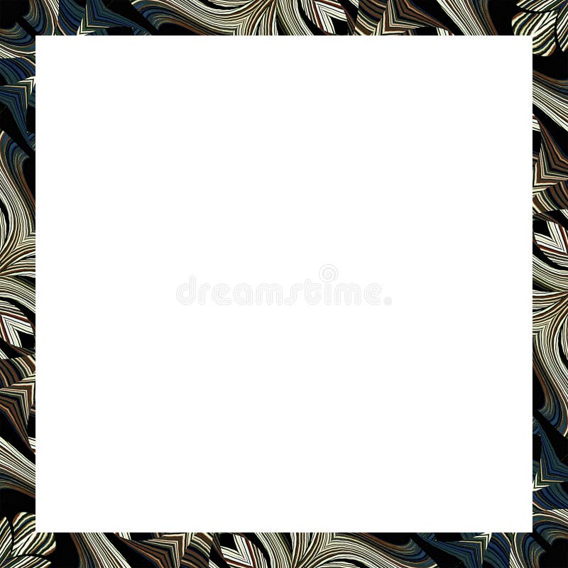 White Background with Ornate Borders Stock Illustration - Illustration ...