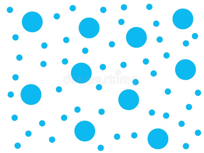 White Background with a Pattern of Blue Large and Small Circles Stock ...